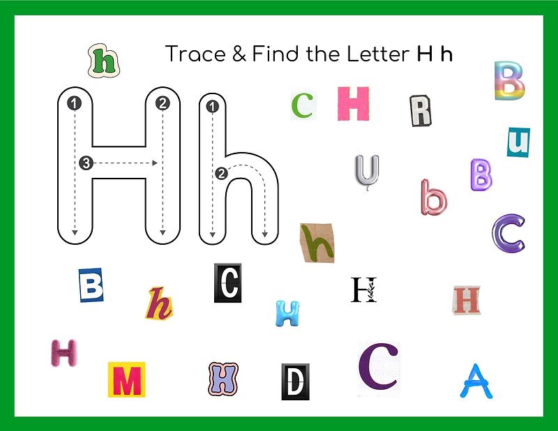 Finding 알파벳 H h 따라쓰며 배우기