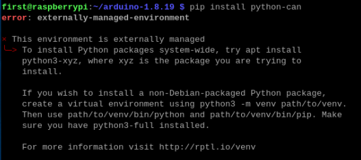[error]pip 설치 시 externally-managed-environment 에러