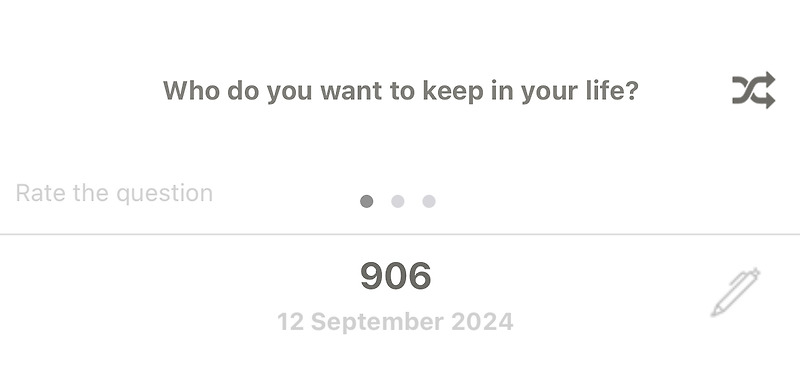 Question Diary 240912THU: Q906