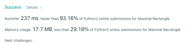 [leetcode 매일 풀기] 85. maximum rectangle