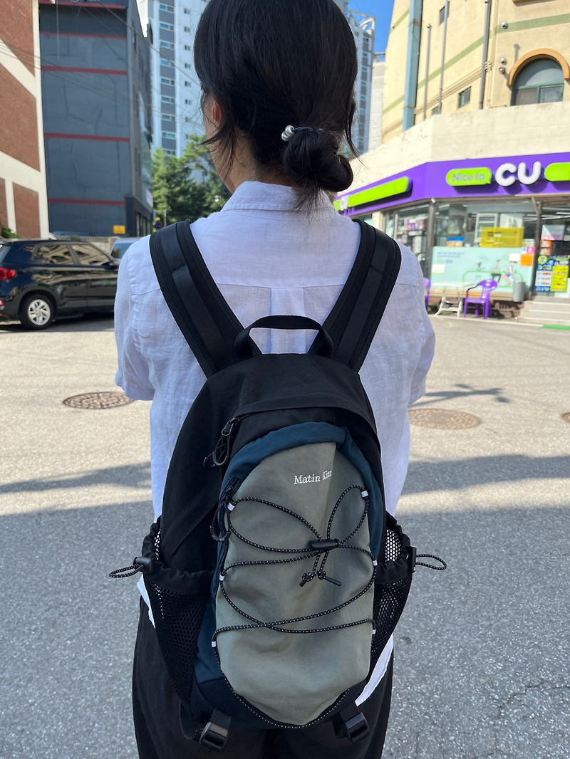 마뗑킴 스트링 유틸리티 백팩 카키 Matin Kim string utility backpack