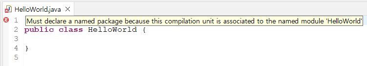 [Eclipse, Java] Must declare a named package because this compilation unit is associated to the ...