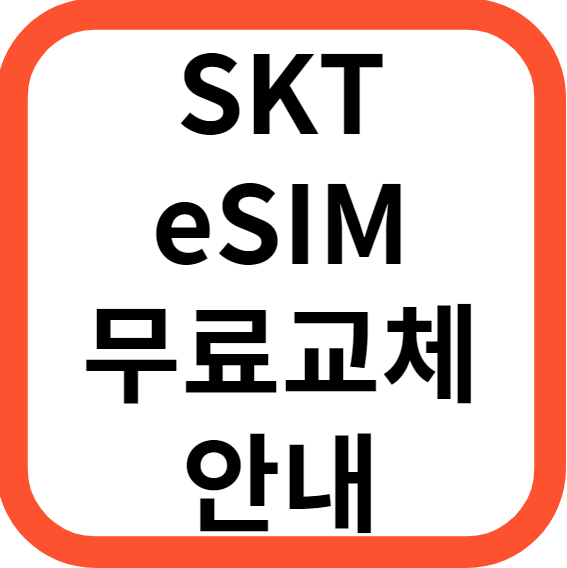 SKT eSIM 무료 교체 안내(SKT 해킹 사건)