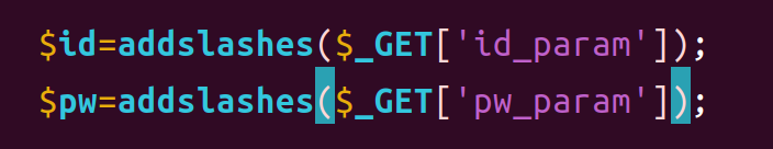 SQL인젝션 방어편 (addslashes)