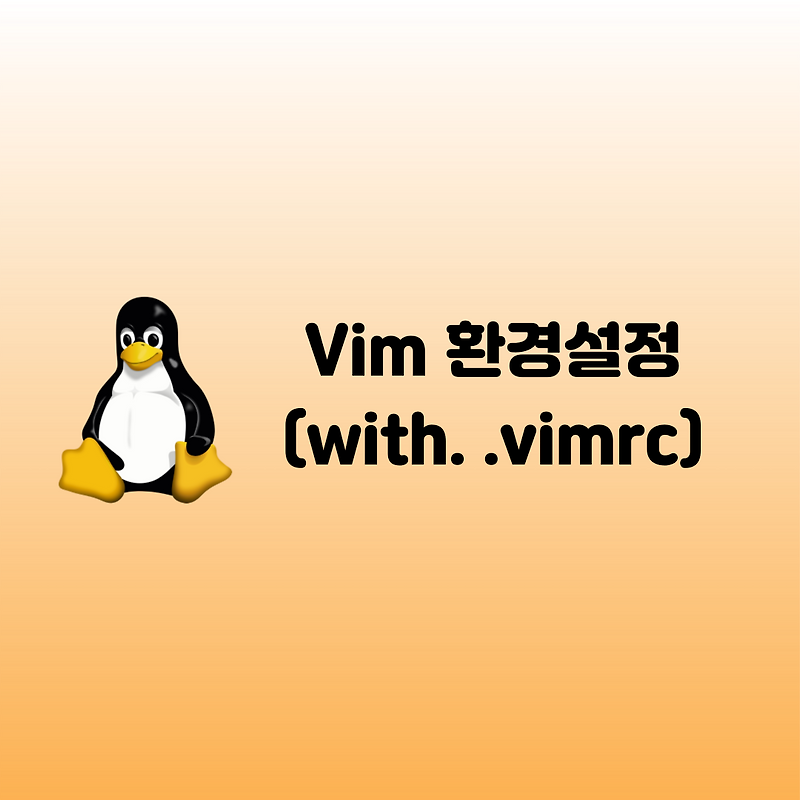 [Linux] 리눅스 텍스트 에디터, Vim 사용자 환경 설정 (with. .vimrc)
