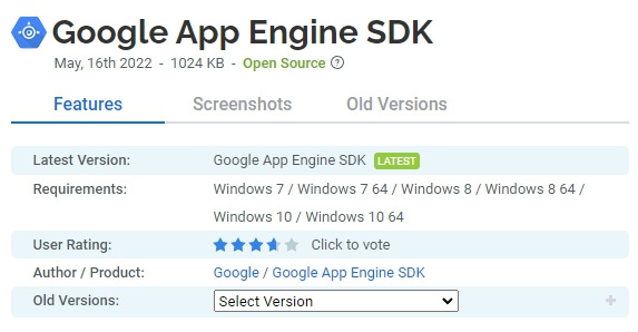 Google App Engine SDK 무료 다운로드