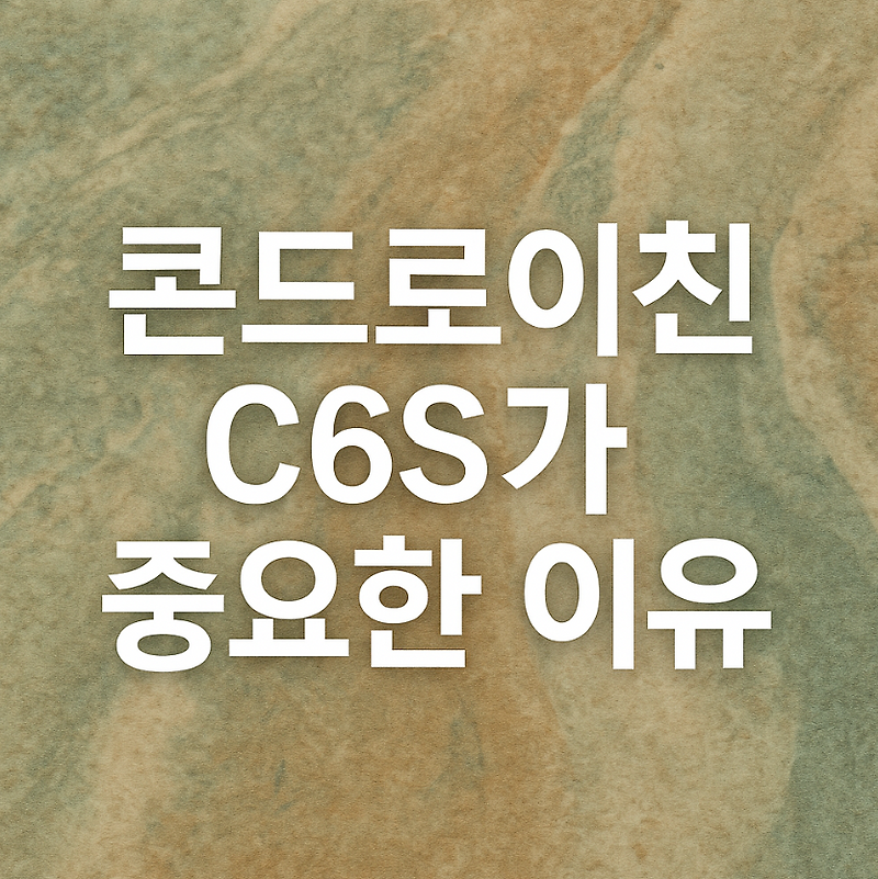콘드로이친 "C6S" 의 중요성에 따른 섭취 방법 총정리