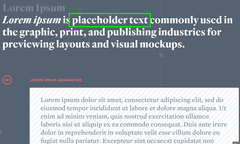 대체 텍스트, placeholder, Lorem Ipsum, 임의 내용 채워넣기