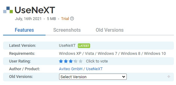 UseNeXT 무료 다운로드