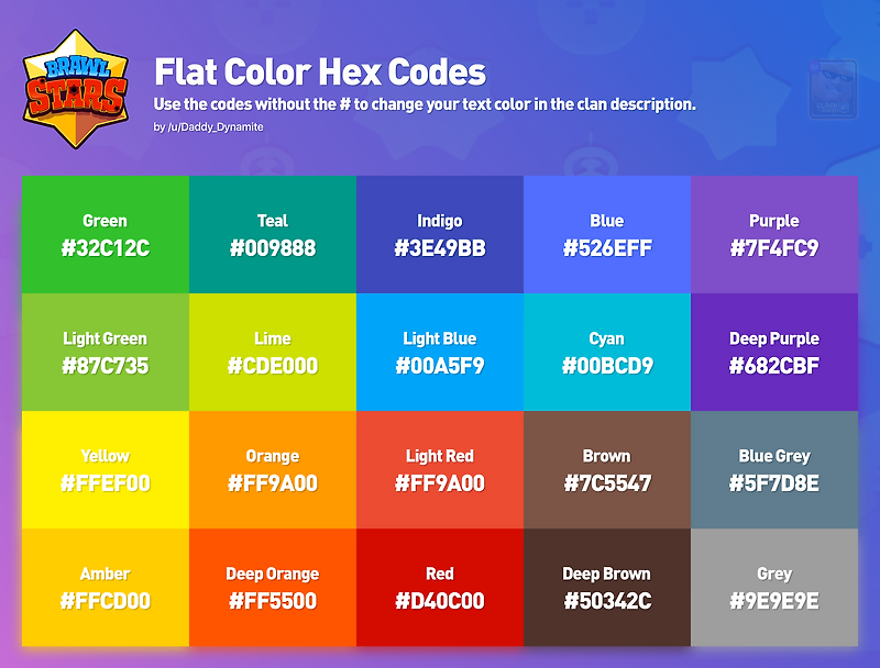 Flat Color Hex Codes :: 내나라(nenara.com)