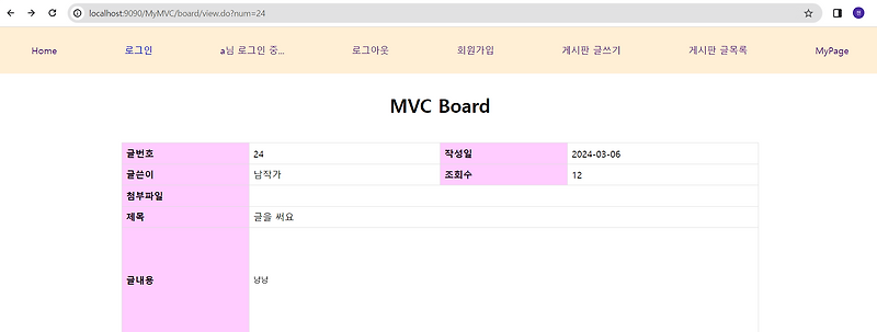 MLP) [JSP] MVC 패턴 - Model2 방식으로 웹페이지 만들기(3) - 게시글 상세보기 & 글 삭제 및 수정 :: StartCode
