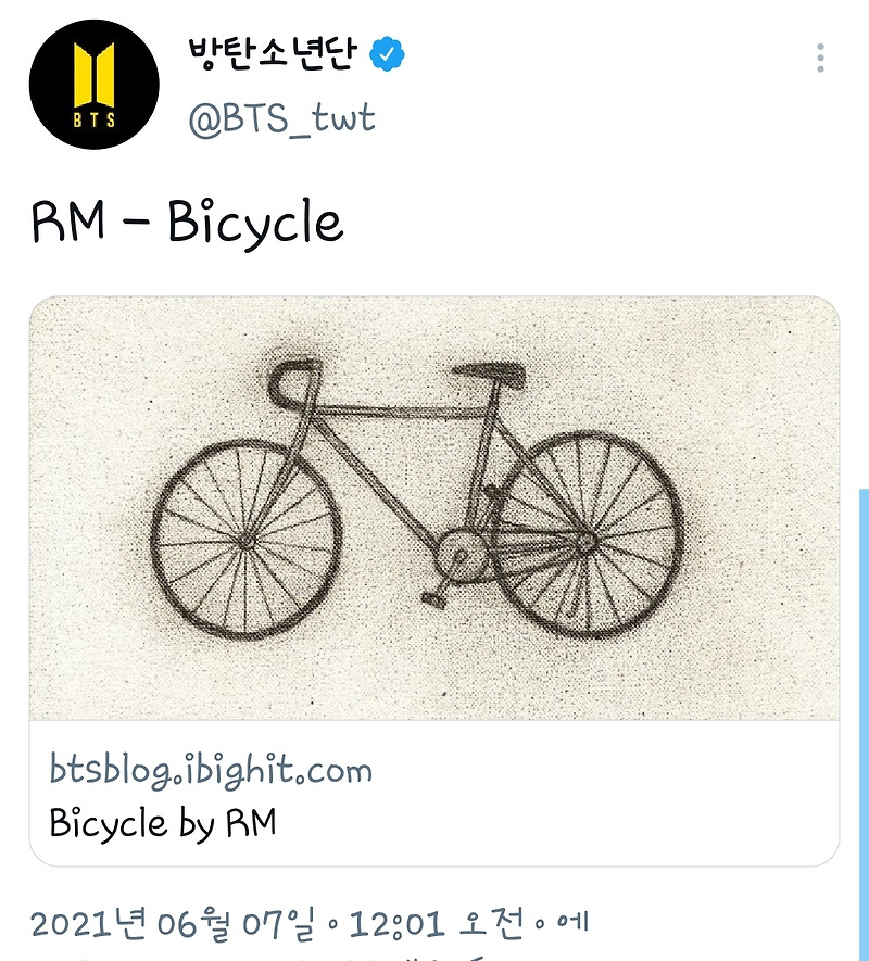 방탄소년단(BTS) 8th Anniversary[2021BTSFESTA] ♾ 607 Bicycle by RM