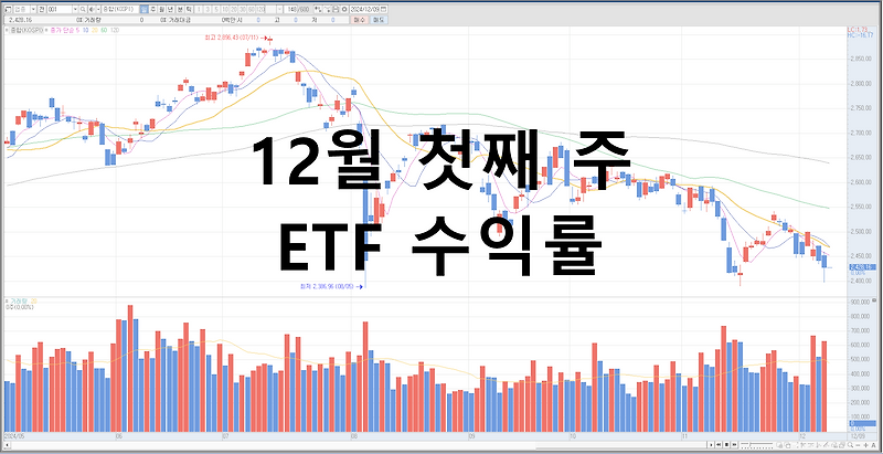 24년 12월 첫째 주 주간 ETF 수익률 TOP5 :: 돈되는 경제이야기