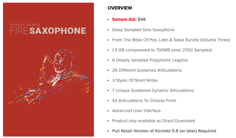 8dio Fire Saxophone 재즈 스타일 색소폰