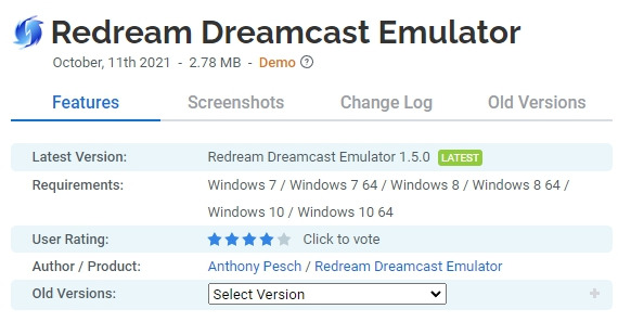 Redream Dreamcast Emulator 무료 다운로드