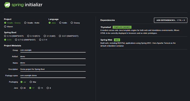 Spring Boot 3.0.6 시작하기 :: 얼거스 개발 일지