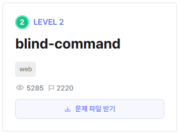 [드림핵] blind-command 풀이