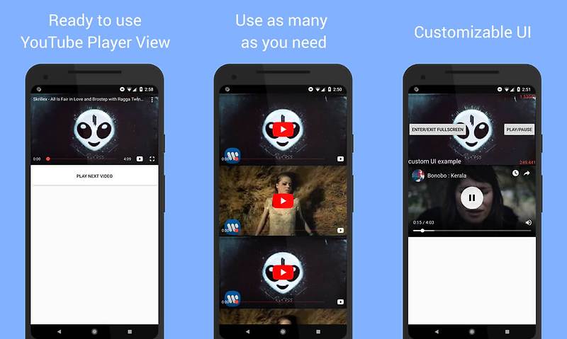Youtube API에서 받은 영상 재생