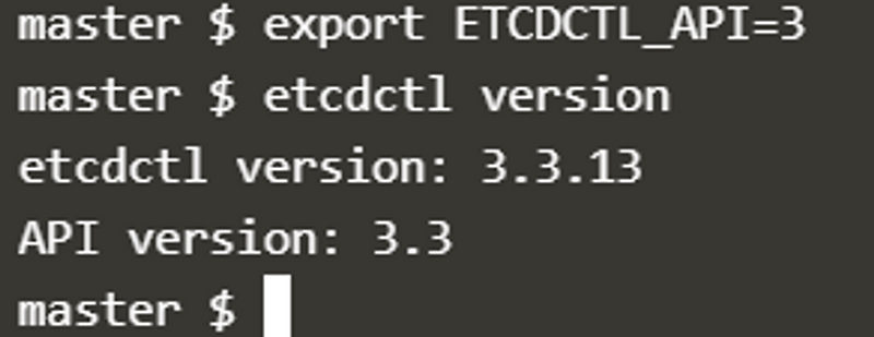 Udemy CKA 강의 정리 130: Working with ETCDCTL