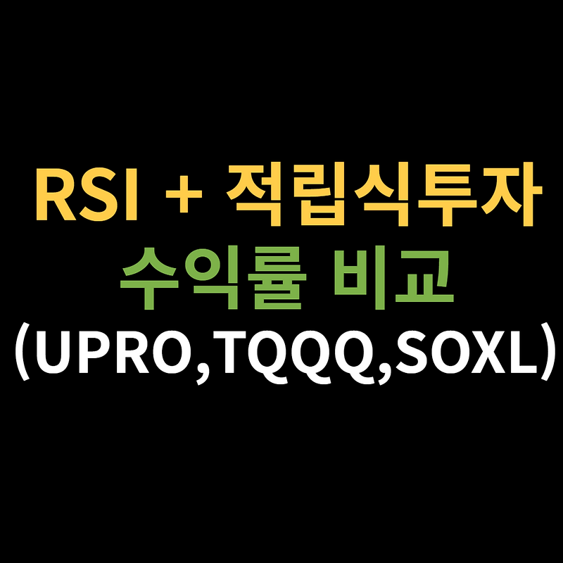 보조지표 'RSI' 를 활용한 적립식 투자 수익률(URPO, TQQQ, SOXL)