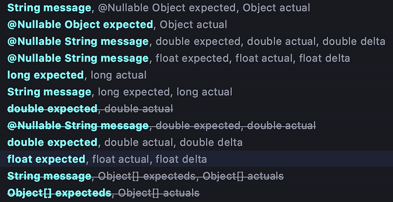 [Junit4] assertEquals : 두 객체의 값이 같은지 여부