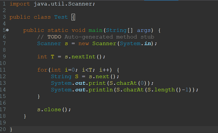 [JAVA/백준/단계별] 5단계: 문자열 - #9086 문자열