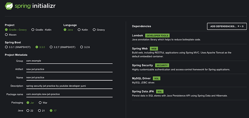 [SpringBoot] Spring Securtiy JWT(1) :: 기록의 습관화