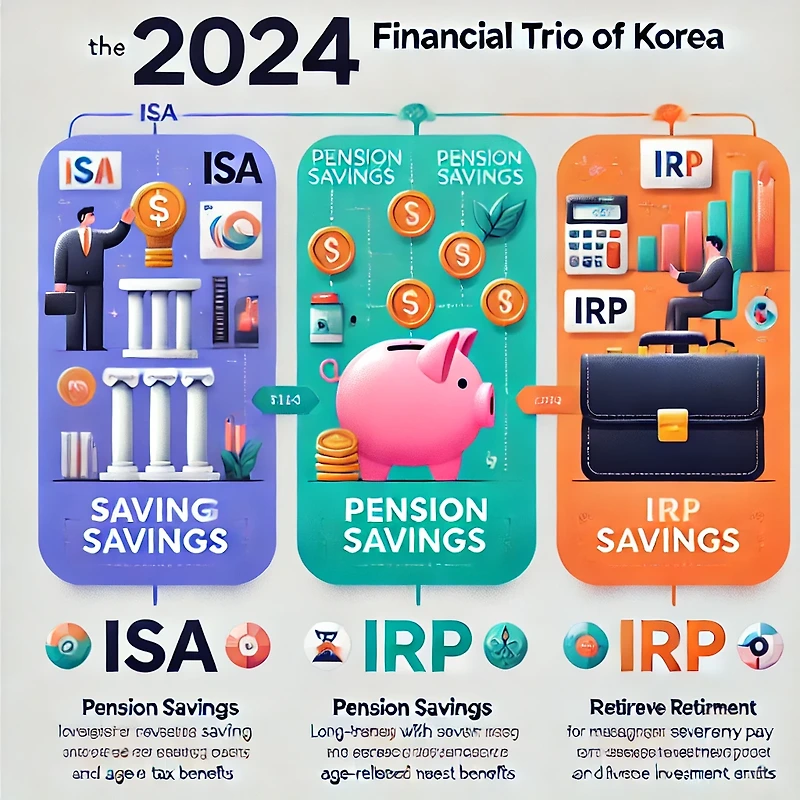 2024년 한국의 금융 삼총사: ISA, 연금저축, IRP 계좌 완벽 가이드