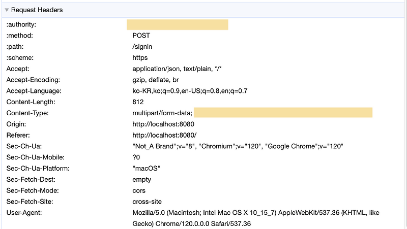 axios withCredentials 옵션으로 쿠키 보내기(로그인 인증 유지 안될때)