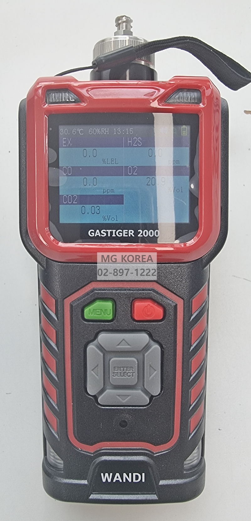 Wandi 완디 GASTIGER2000 5가스-EX,H2S,CO,O2,CO2