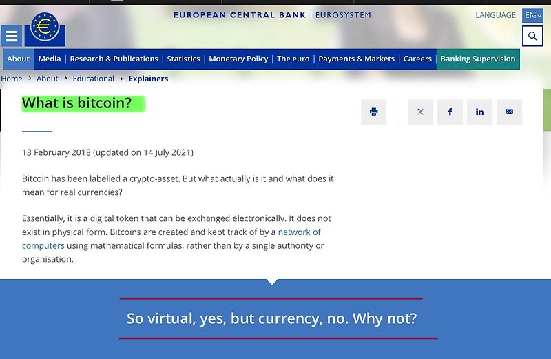 유럽중앙은행(🇪🇺)은 디지털 유로 출시를 준비 중이며 비트코인(BTC=Beta Test Coin)을 비판했습니다. XRP가 이 ...