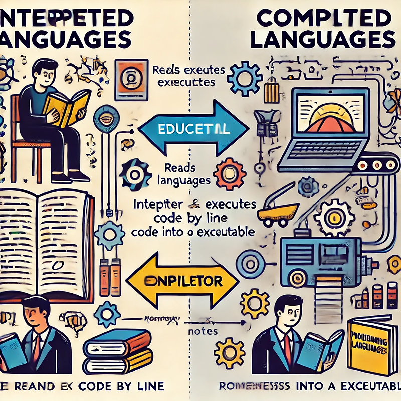 코드 실행: 인터프리터(interpreted language)와 컴파일러(compiled language) 이해하기