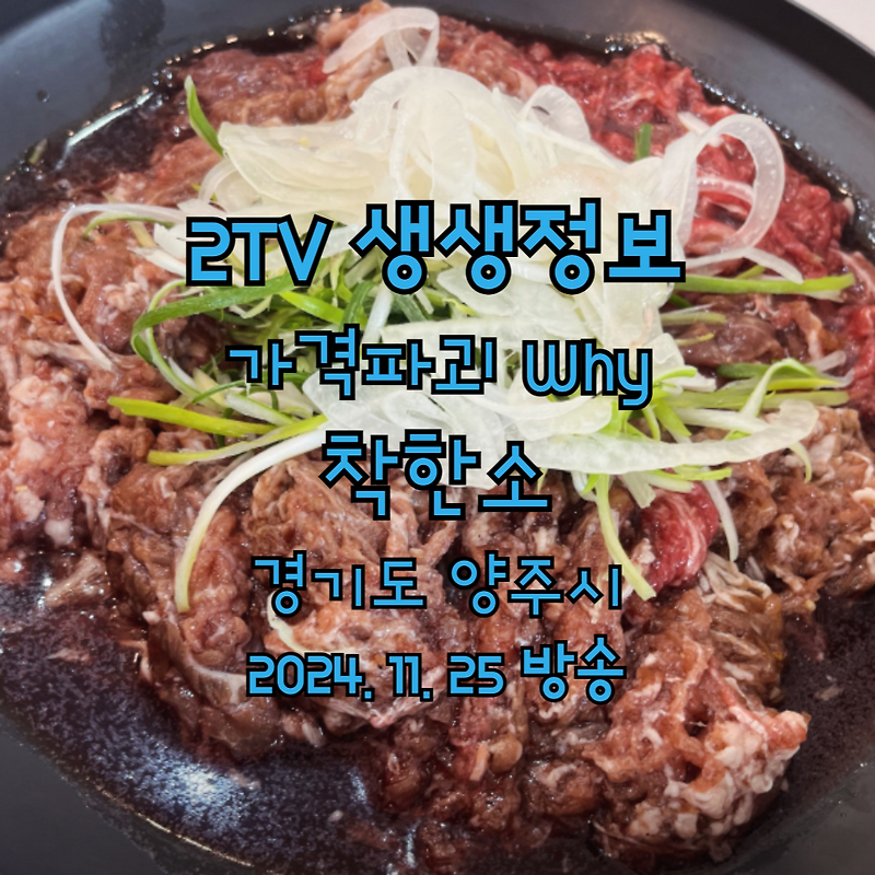 2TV 생생정보 가격파괴 Why 소불고기 무한리필 9900원 가성비 끝판왕 경기 양주 착한소