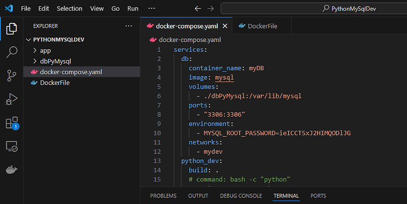 Docker-compose를 사용해서 Python+MySql 개발환경 만들기 (VSCode)
