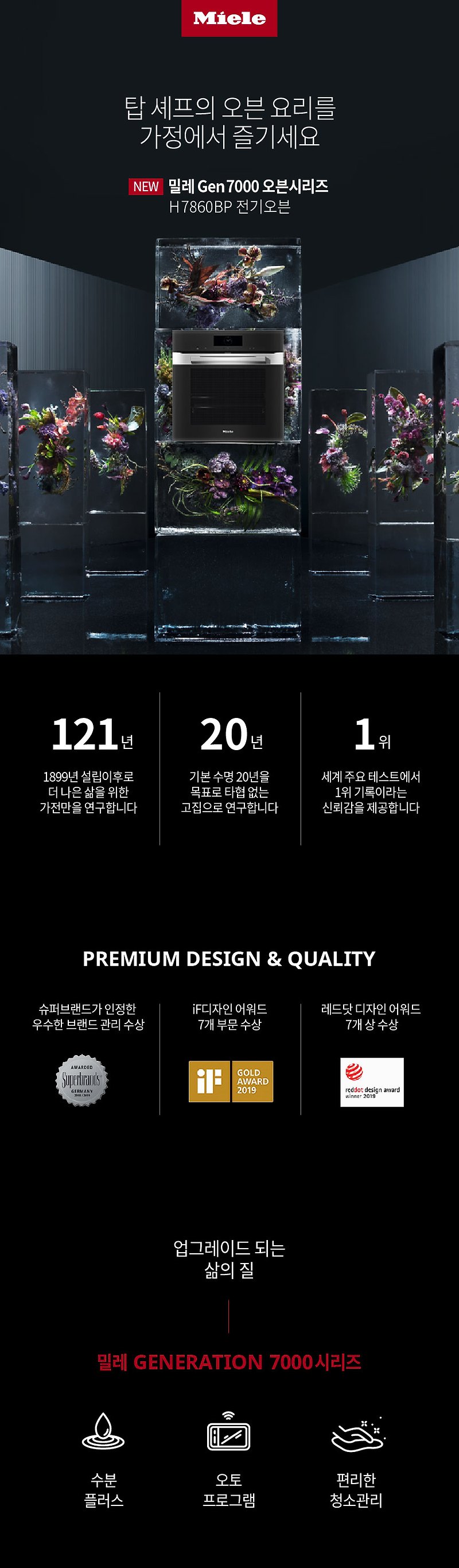 [MIELE]밀레 프리미엄 전기오븐 H7860BP