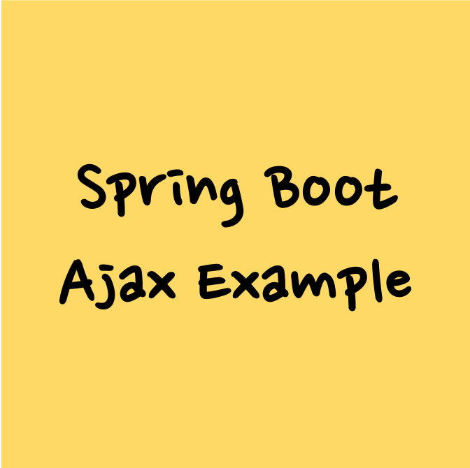 스프링 부트(Spring Boot) Ajax통신 Example