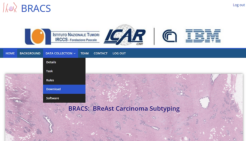 BRACS: BReAst Carcinoma Subtyping 데이터셋 다운로드