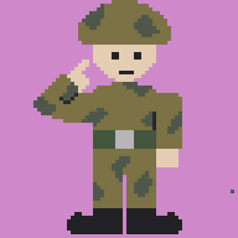 How to draw a saluting character