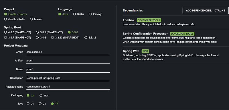[Spring Boot] 애플리케이션 개발하기 | Cursor에서 프로젝트 생성