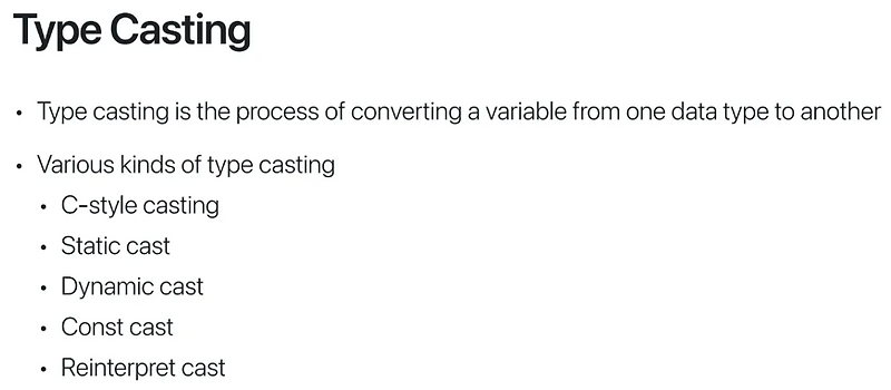 [Computer Science/c++] Type Casting과 Exception Handling