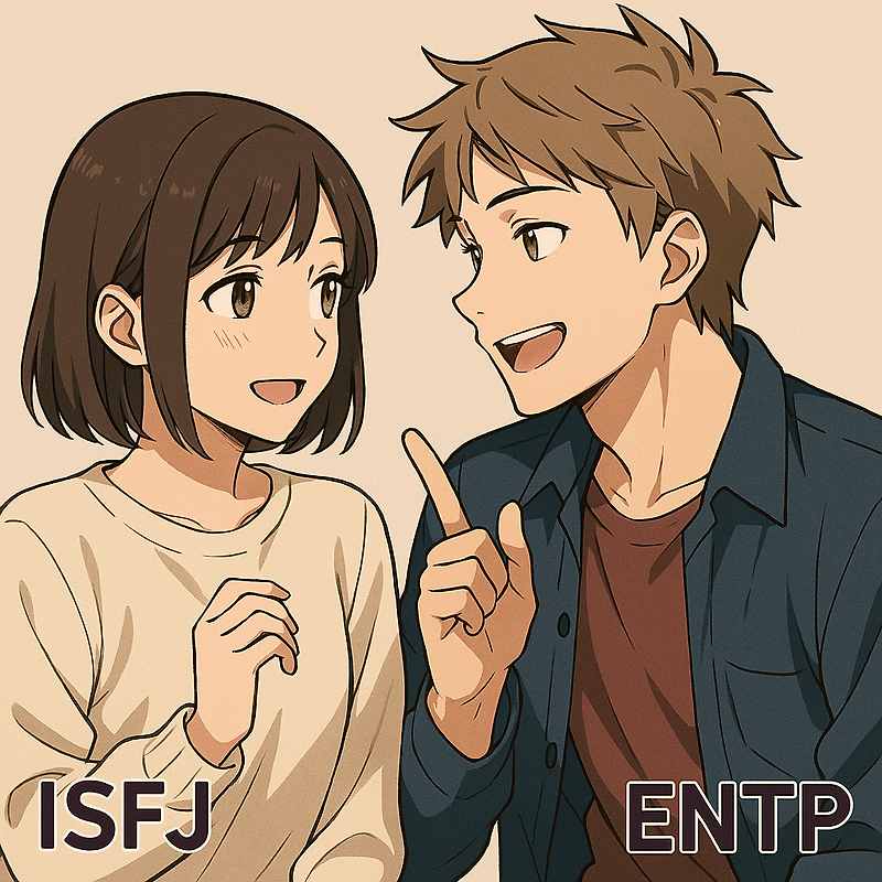 ISFJ와 ENTP의 궁합(사회적, 연애)