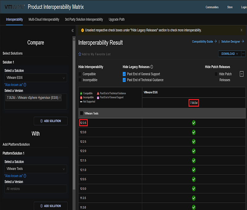 vSphere Guest OS VMTools 업그레이드