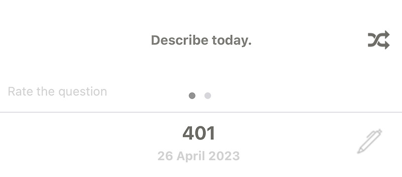 Question Diary 230426WED: Q401