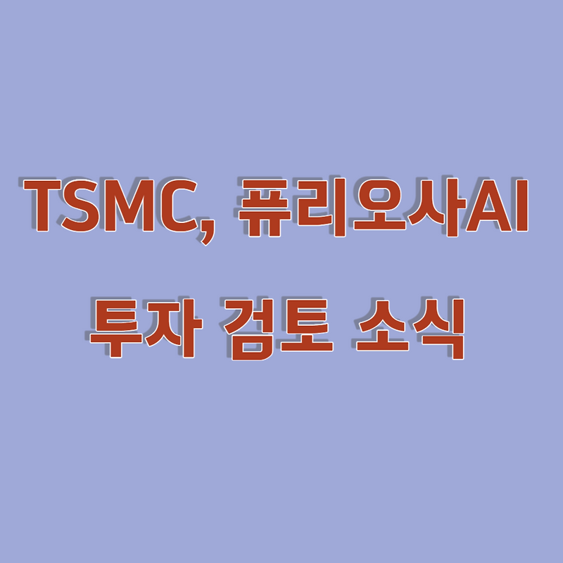 TSMC, 퓨리오사AI 투자 검토 소식과 전망