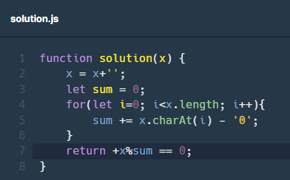 [프로그래머스] Lv.1 하샤드 수(JavaScript) :: hwannee.dev