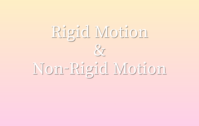 rigid motion과 non-rigid motion