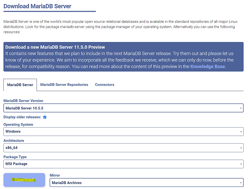 [Maria DB] 설치하는 법