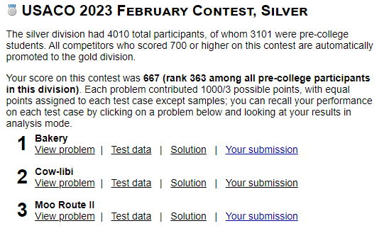 USACO 2023 February Contest silver div 풀이