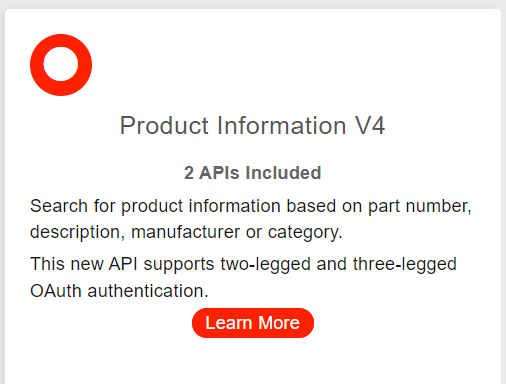 [전자부품 API] 전자부품 Digi-Key API4.0를 제품정보 테스터