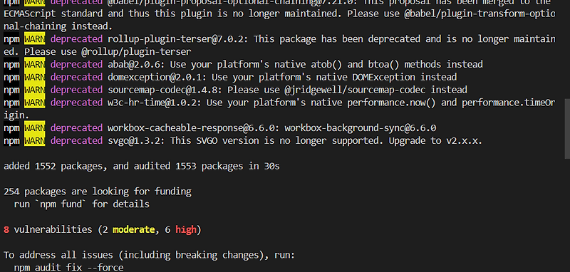 [npm] 보안 취약점 문제 해결 — abyss-s의 블로그입니다.